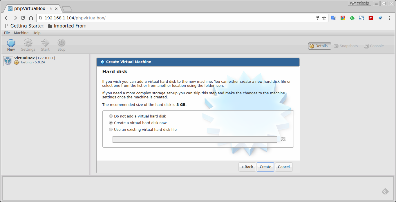 Como instalar o VirtuaBox e administrar pela web com phpvirtualbox